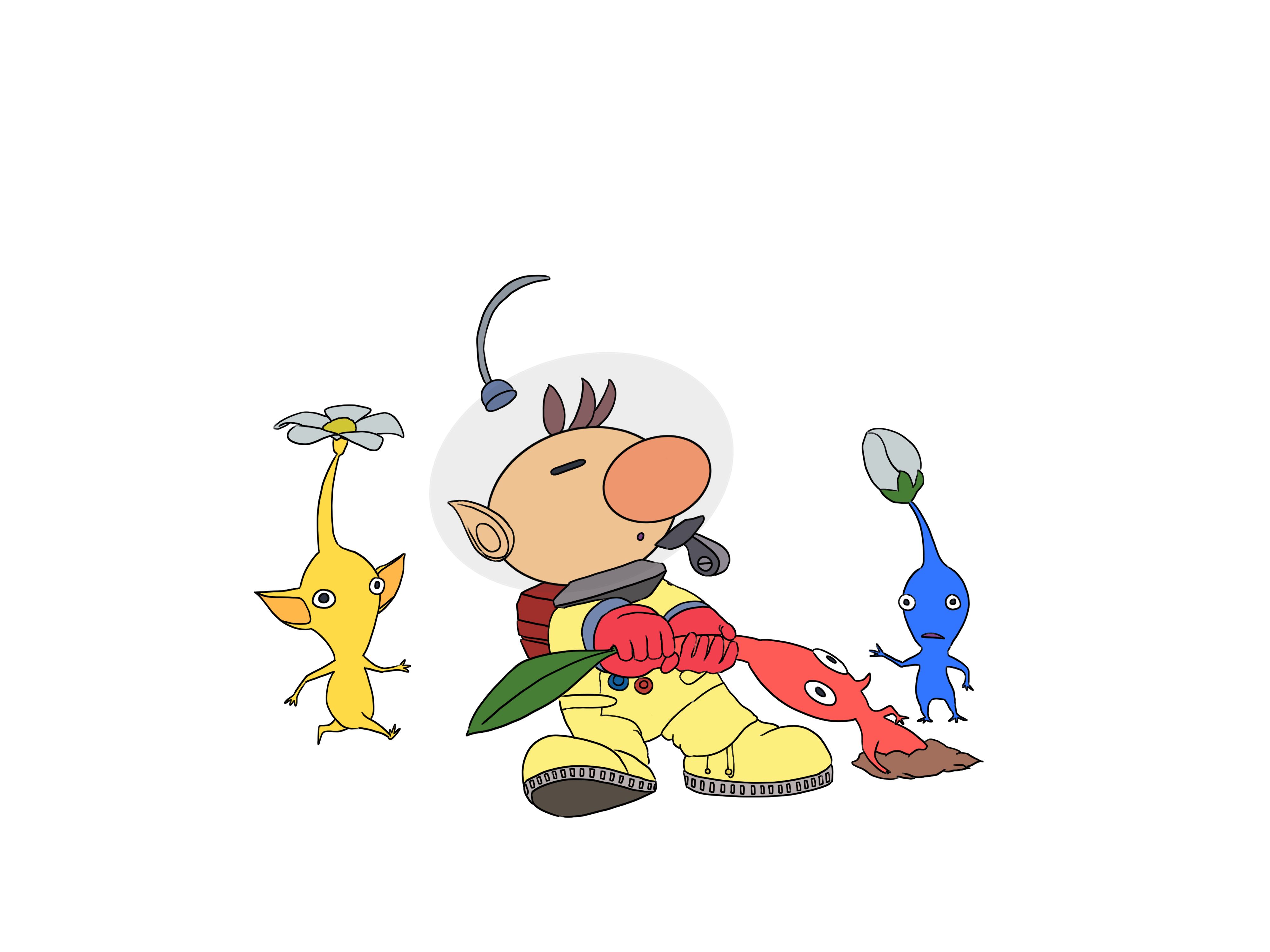 Olimar（ピクミン＆オリマー）：Pikmin Illustration - Game Characters